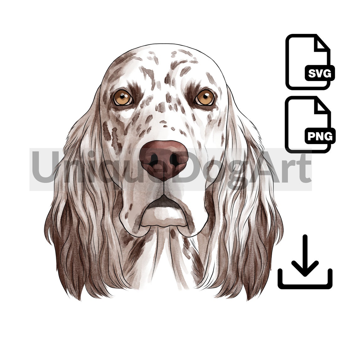 Unique Watercolor English Setter PNG Clipart Sublimation Design Graphic ...