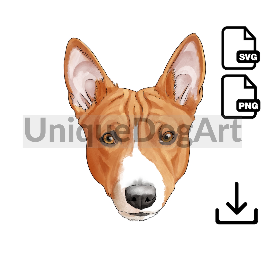 Basenji PNG Clipart Unique Watercolor Dog Art Digital Download - Etsy