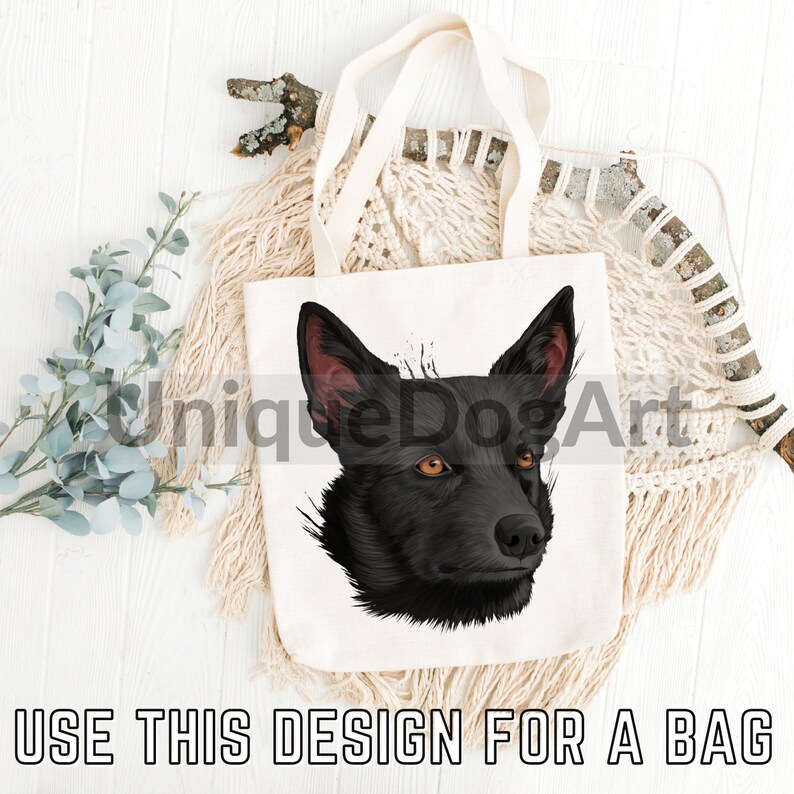 Unique Black Australian Kelpie PNG Clipart Sublimation Design Graphic ...