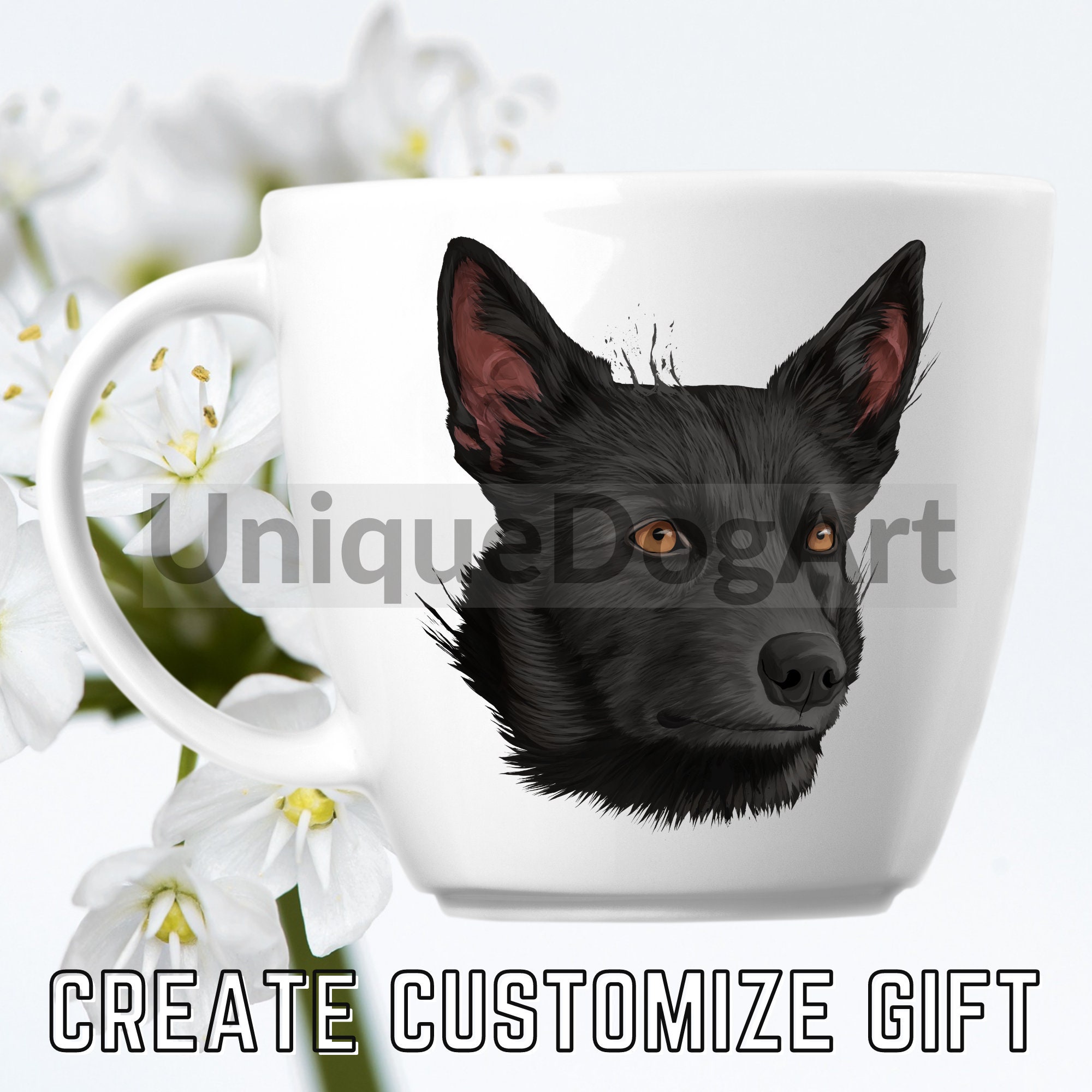 Unique Black Australian Kelpie PNG Clipart Sublimation Design Graphic ...