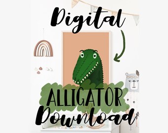 Watercolor Animals PNG Alligator Digital Download Printable - Etsy