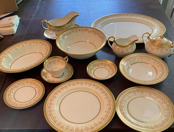 Aynsley Gold Dowry China Set - Etsy
