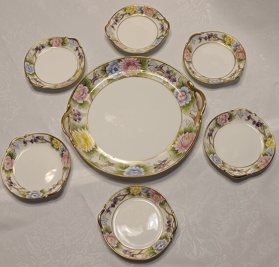 Nippon Cake Plate and Snack Plate Set - Etsy