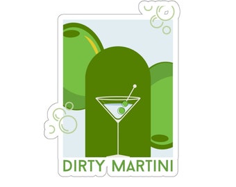 Martini Dirty Sticker - Etsy