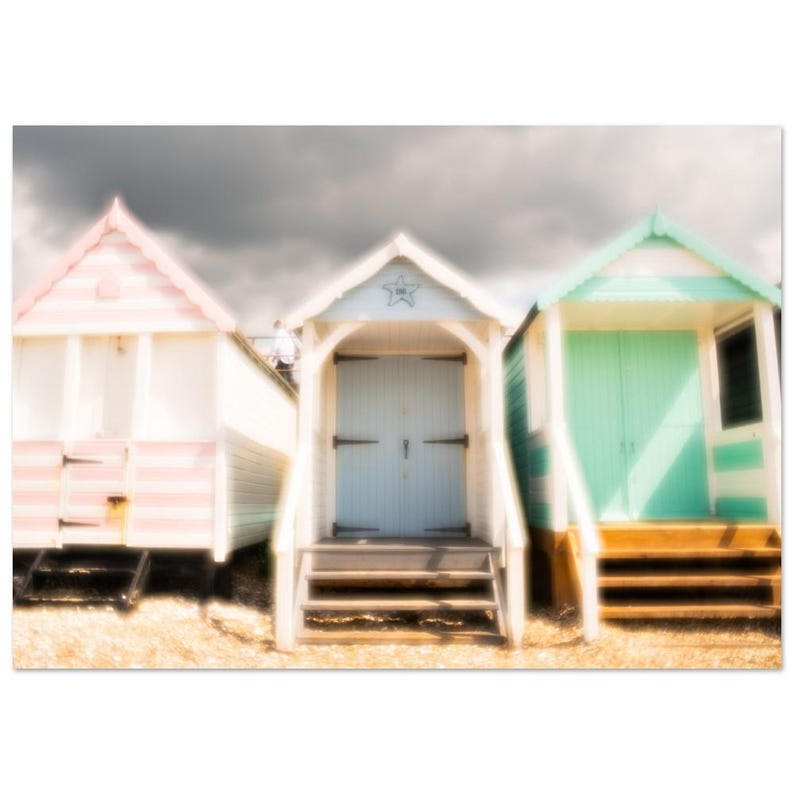 Dreamy Beach Huts Classic Matte Paper Poster - Etsy