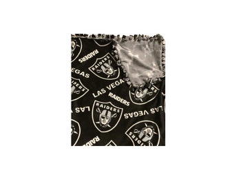 Raiders Plaid Handmade Double Thick Fleece Tie Blanket 52 X 60 - Etsy