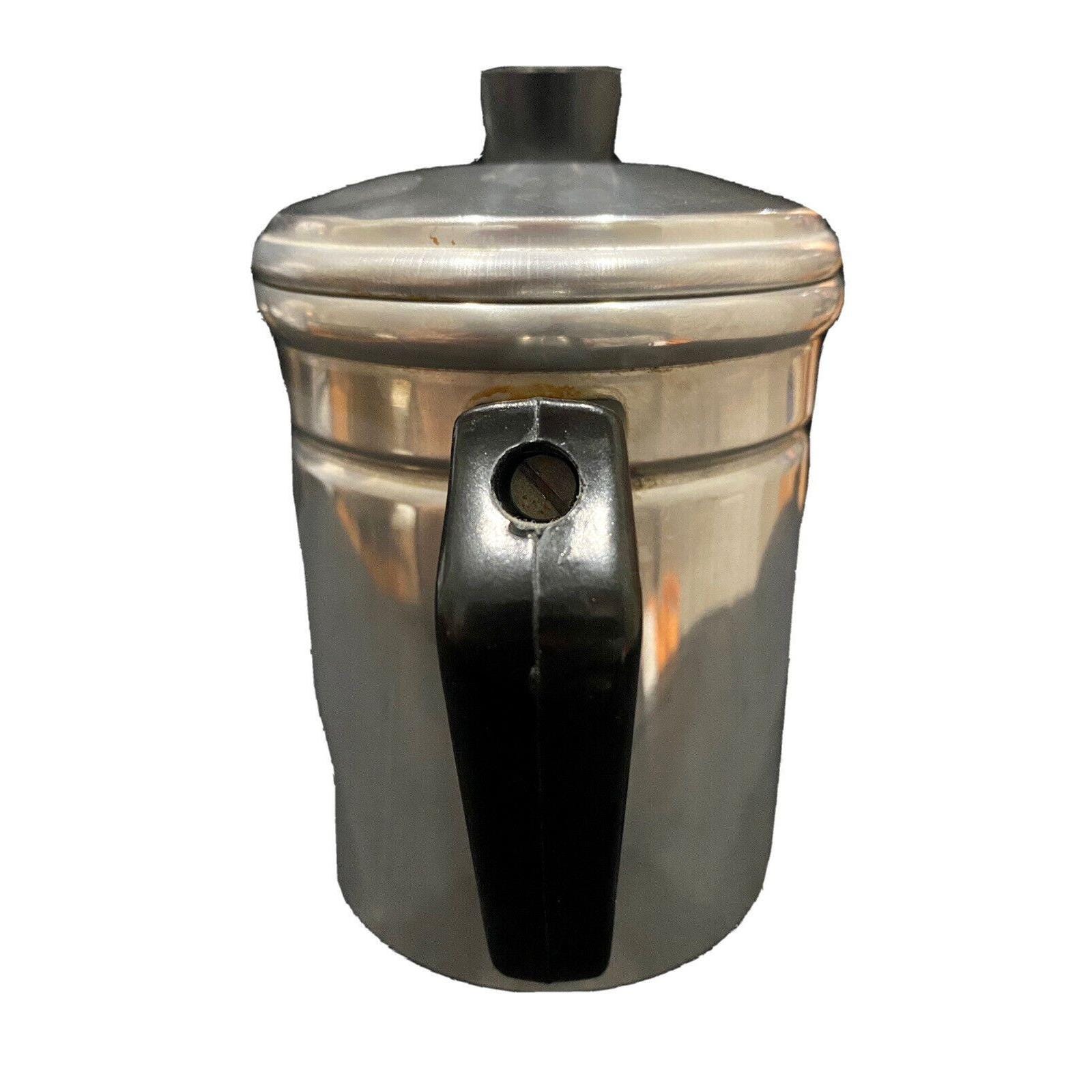 VINTAGE Aluminum Stovetop Tea Coffee Pot Made in Italy Camping Mid ...