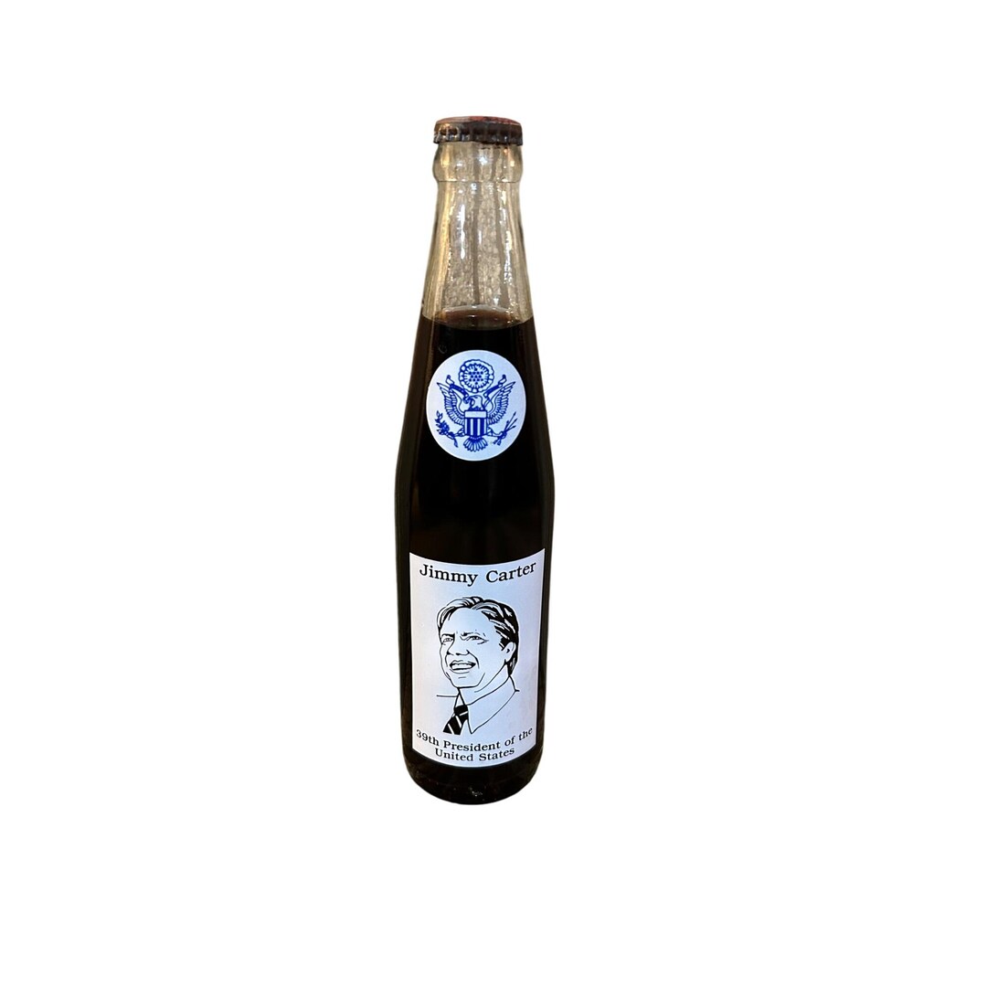 Jimmy Carter 39th President Commemorative Coca-cola Bottle 10 Fl Oz ...