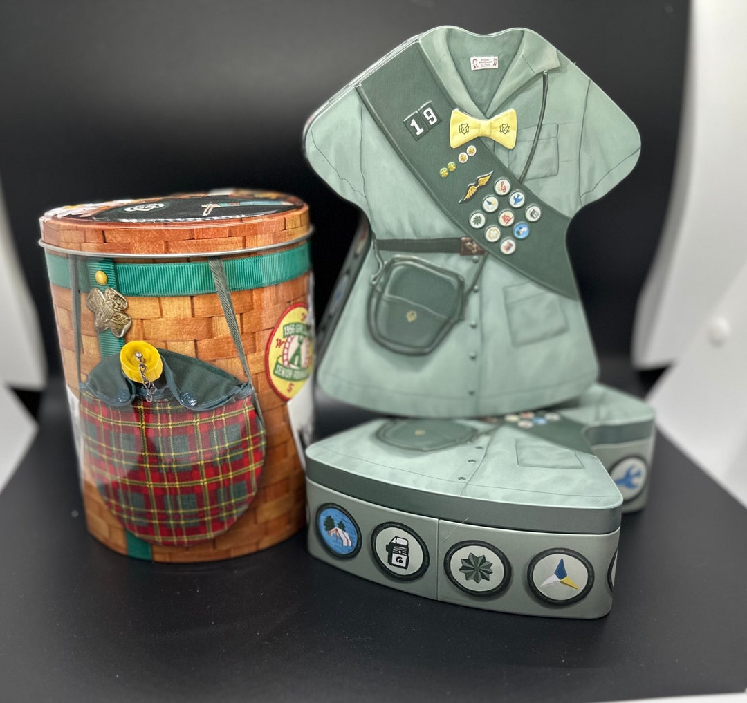 Girl Scout Fall Product Metal Collectors Tins (set of Three) - Etsy