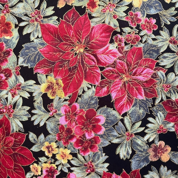 Red Christmas Fabric - Etsy