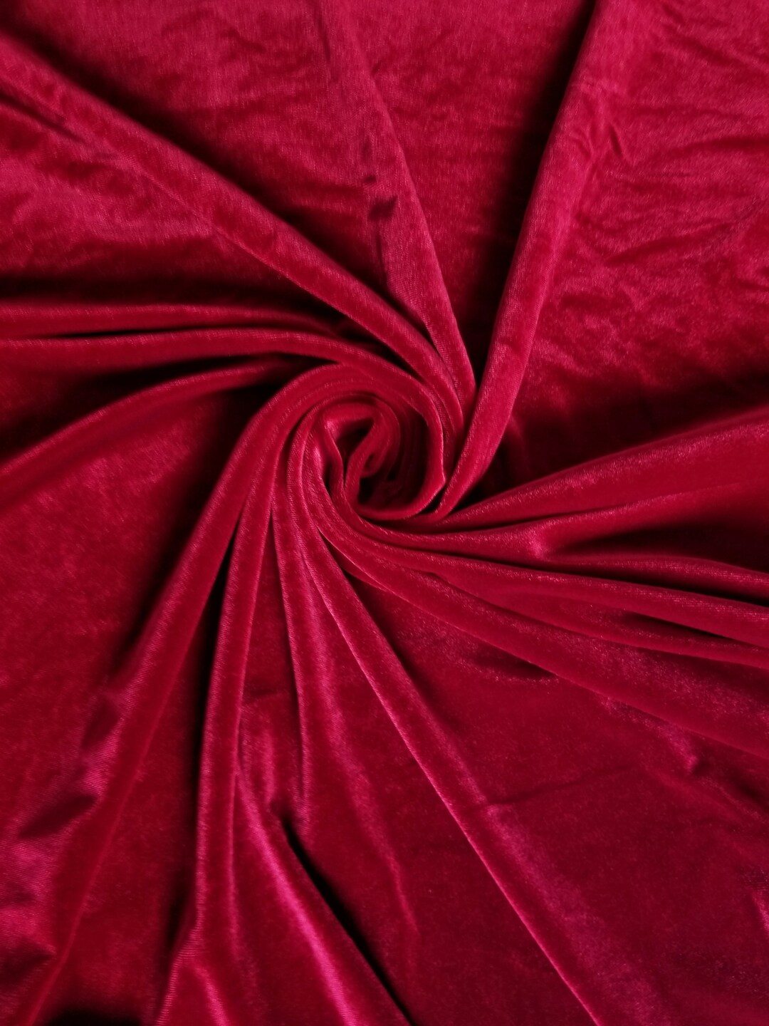 Red Stretch Velvet Fabric. Christmas Red Stretch Fabric. Headband ...