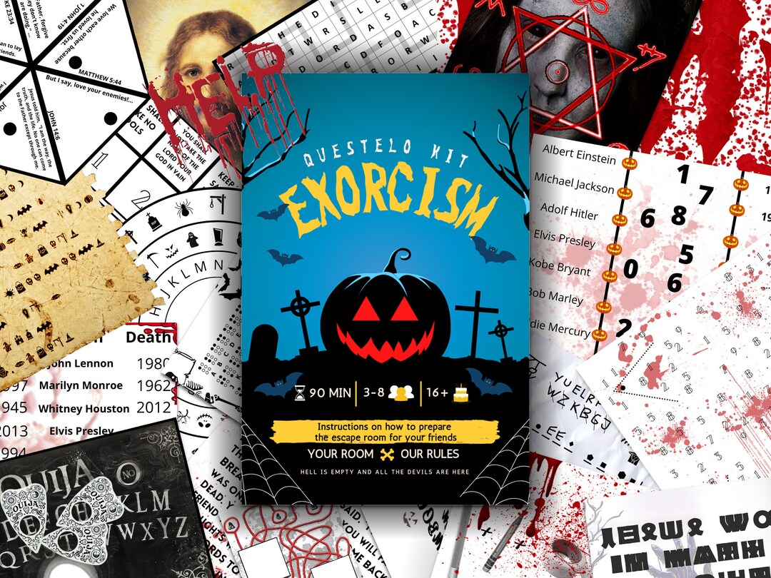Halloween Escape Room Game - Exorcism | Printable Escape Room | DIY ...
