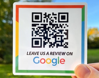 Google Review Sticker Review Us on Google QR Code Sticker for More ...
