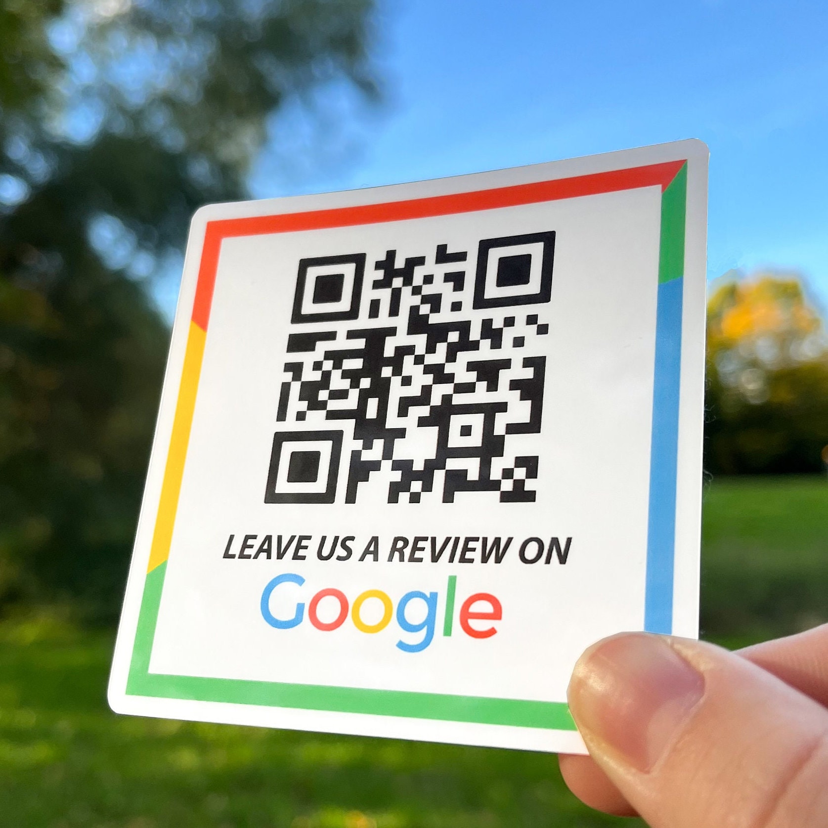 Google Review Sticker - Leave Us a Review on Google – QR Code Sticker ...