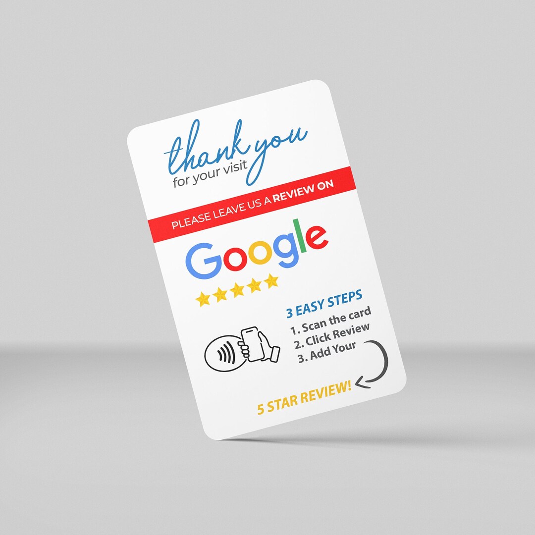 NFC Google Review Card – Google Reviews – "leave Us a Review on Google ...