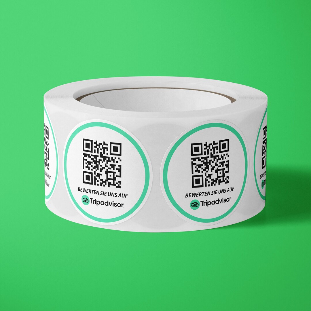 Tripadvisor Review Stickers on Roll - Rate Us on Tripadvisor - QR Code ...