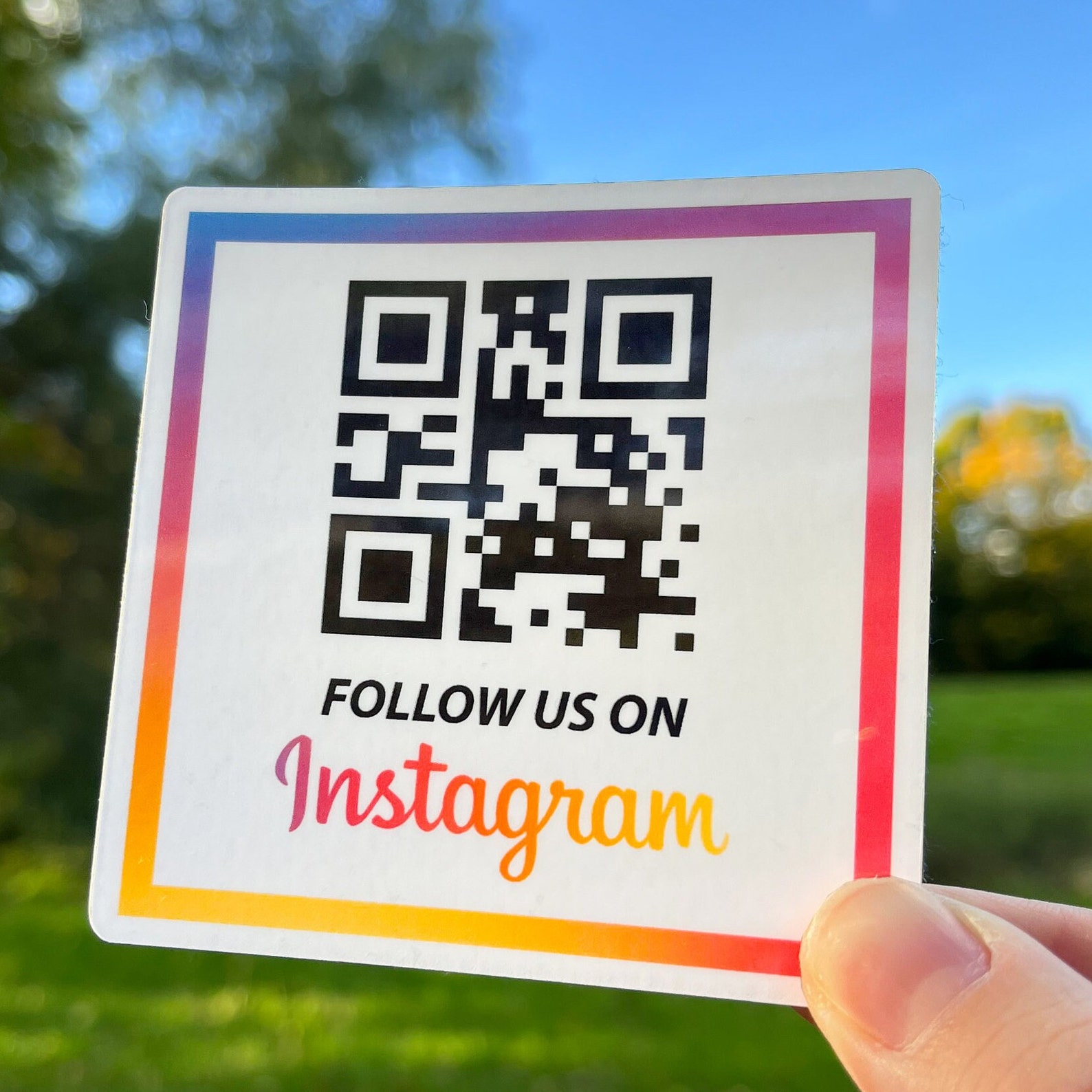 Instagram QR Code Sticker Follow Us on Instagram Social - Etsy