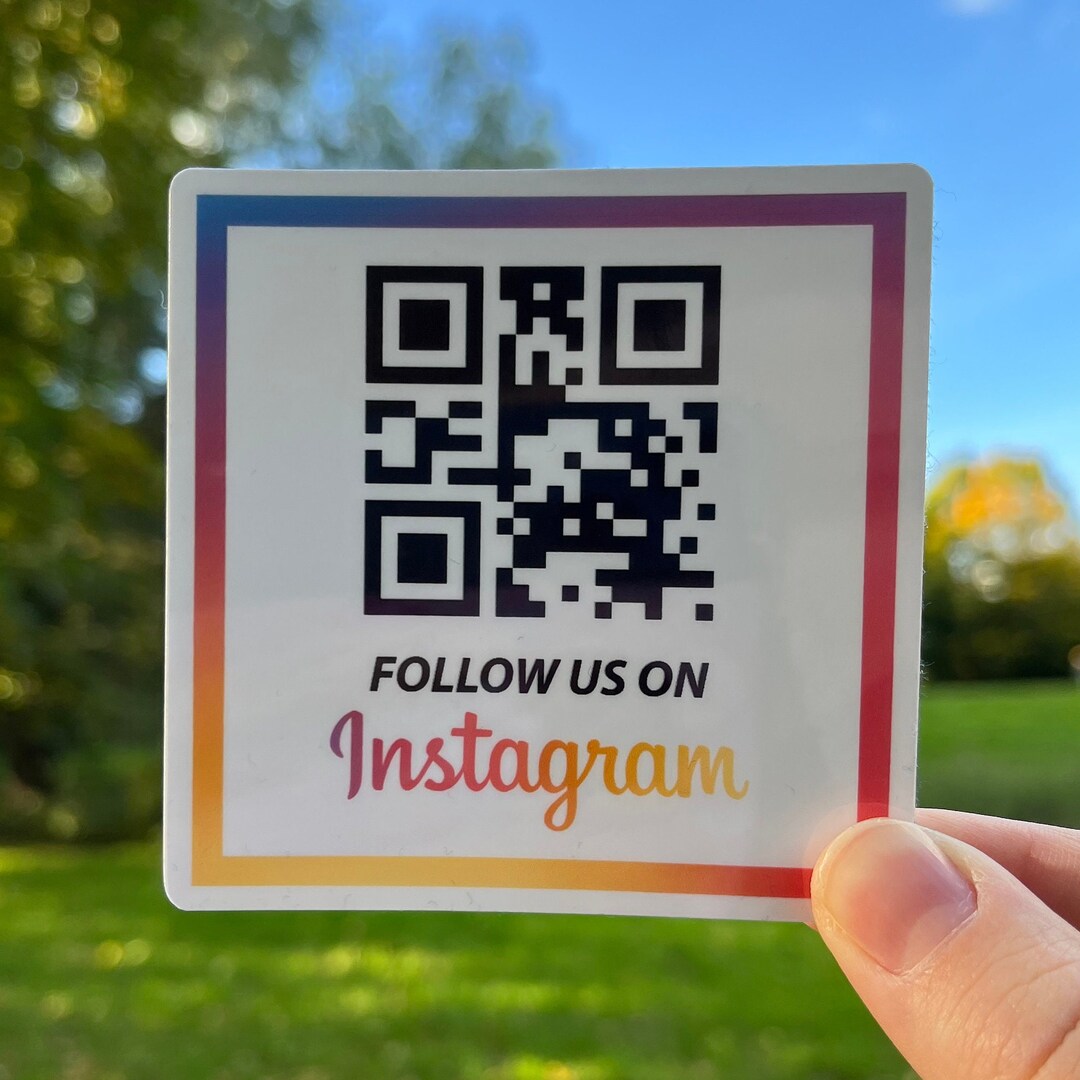 Instagram QR Code Sticker Follow Us on Instagram Social - Etsy