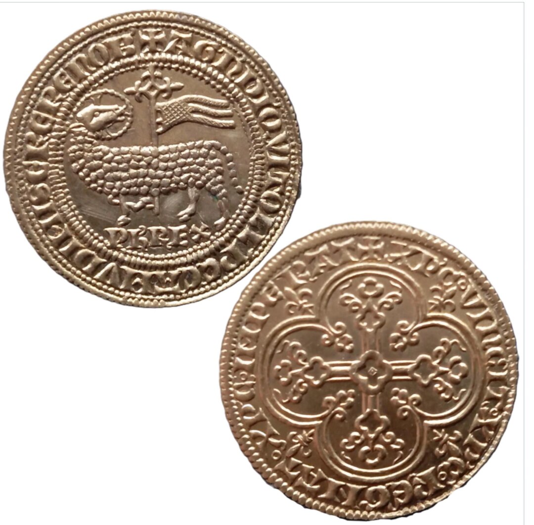 Reproduction of the Gold Agnel, Philip IV the Fair Orders the Arrest of ...
