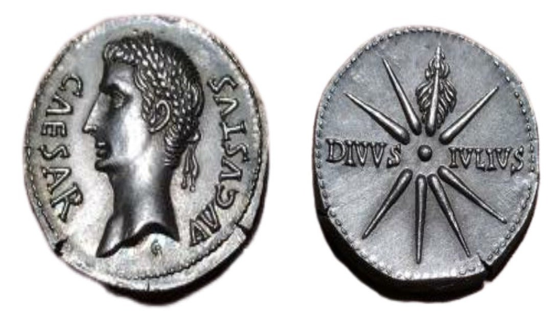 Reproductions of Coins Auguste Sidus Iulium Denarii Coin Coin Denarius ...