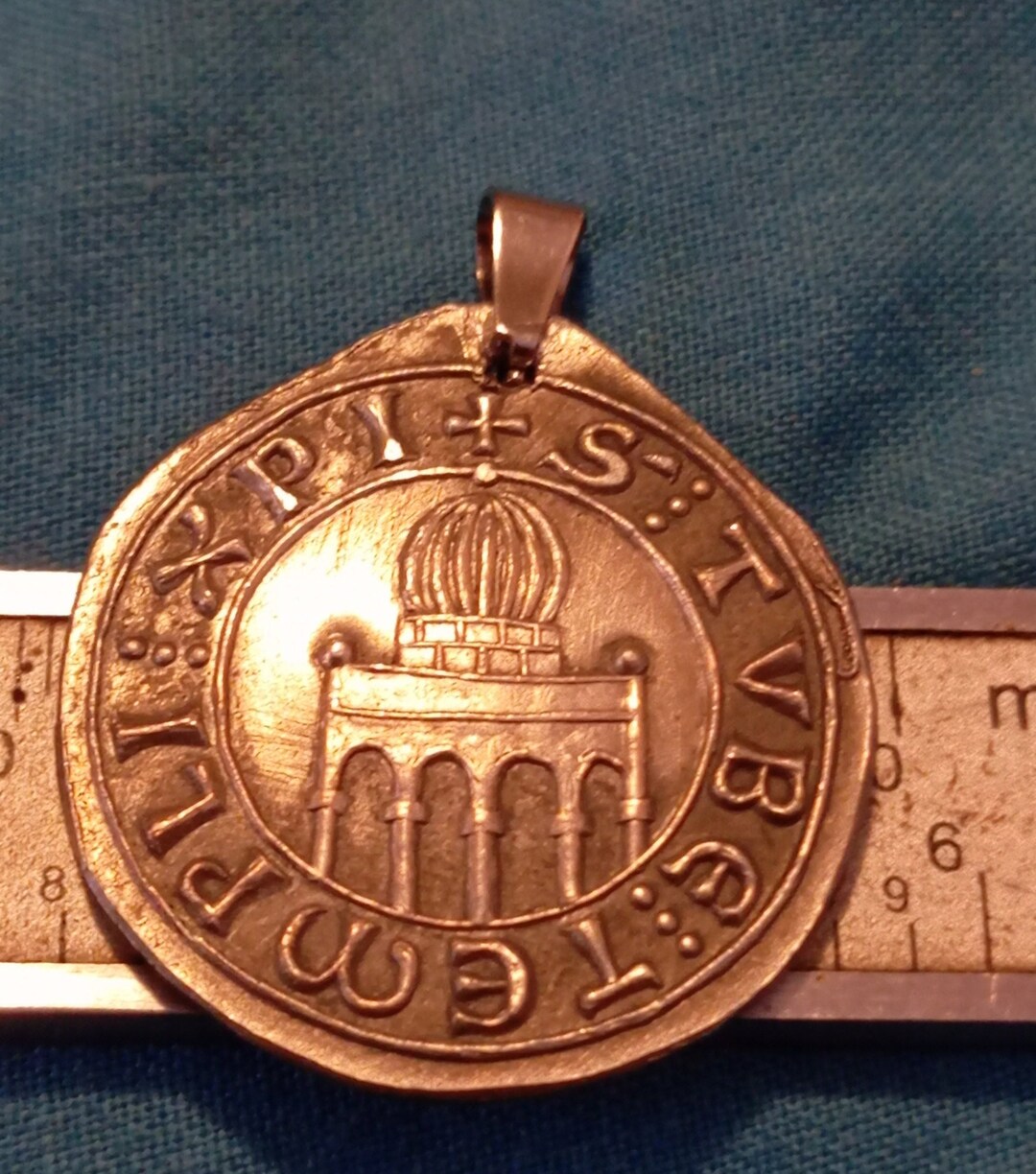 Silver Plated Medal Templar Seal Dome of the Rock Knights Templar Seal ...