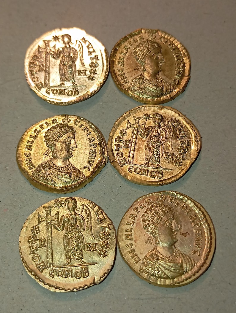 Solidus Galla Placidia Replica, Byzantine Roman Coin, Late Antiquity ...