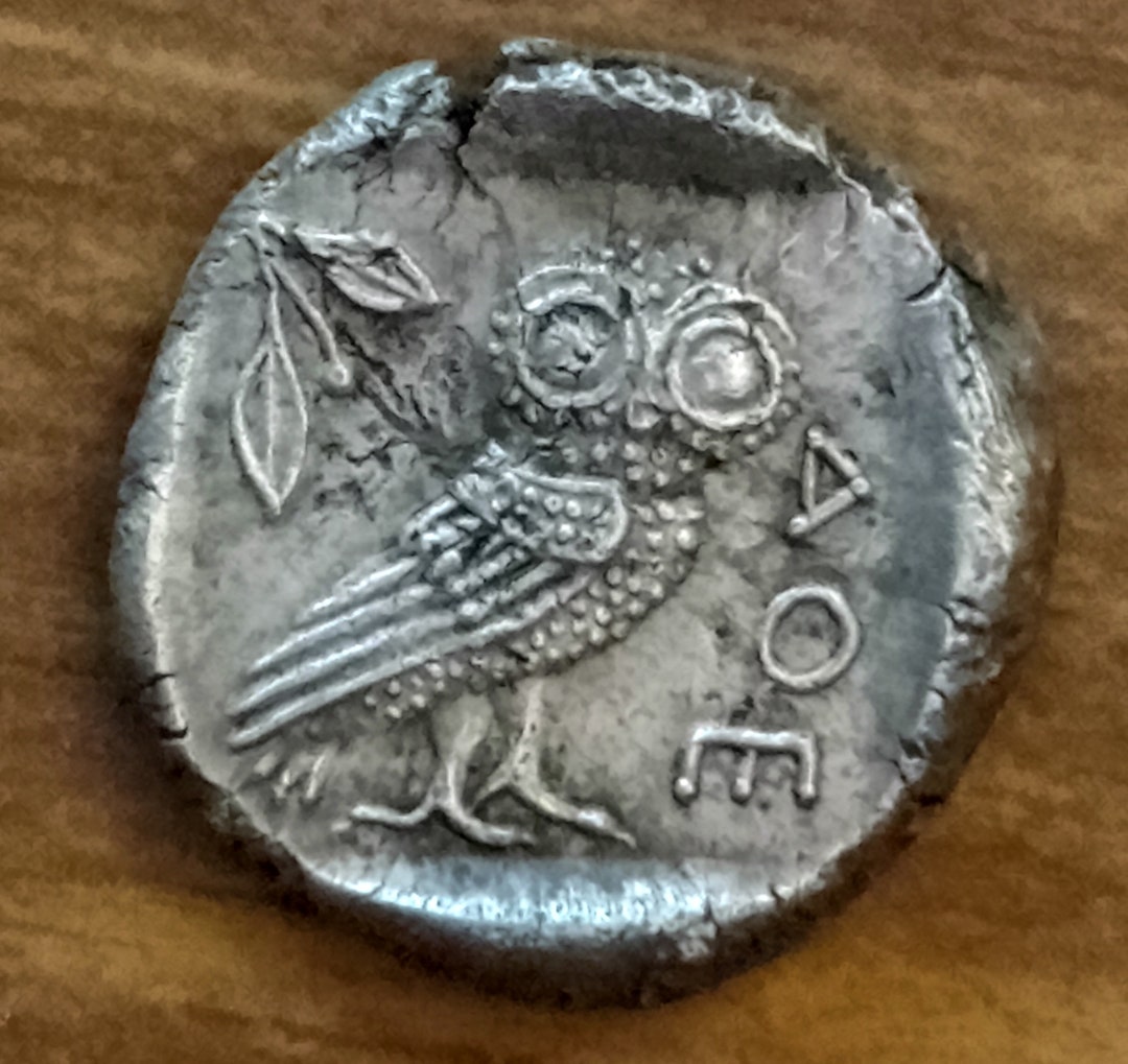 Reproduction Greek Coins Drachma Athens Athena Owl SILVER 925% Denarii ...