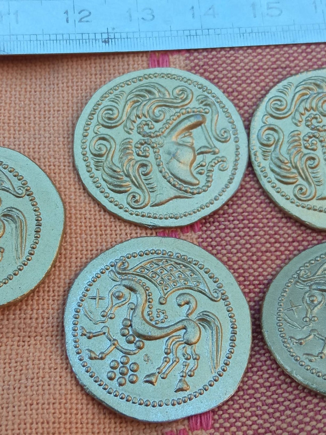 Reproductions Antique Coins Engraving Hand Chisel Hammer Gallic Statère ...