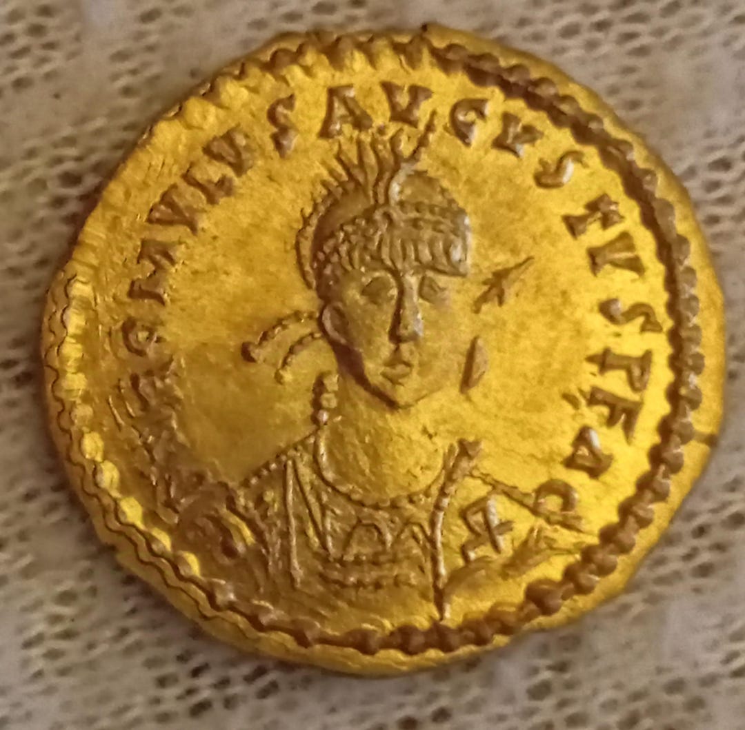 Antique Coins Reproductions Hand Engraving Solidus of Romulus ...