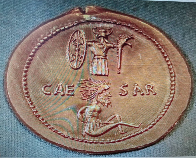 Reproductions of Ancient Coins Julius Caesar Vercingetorix Denier Hand ...