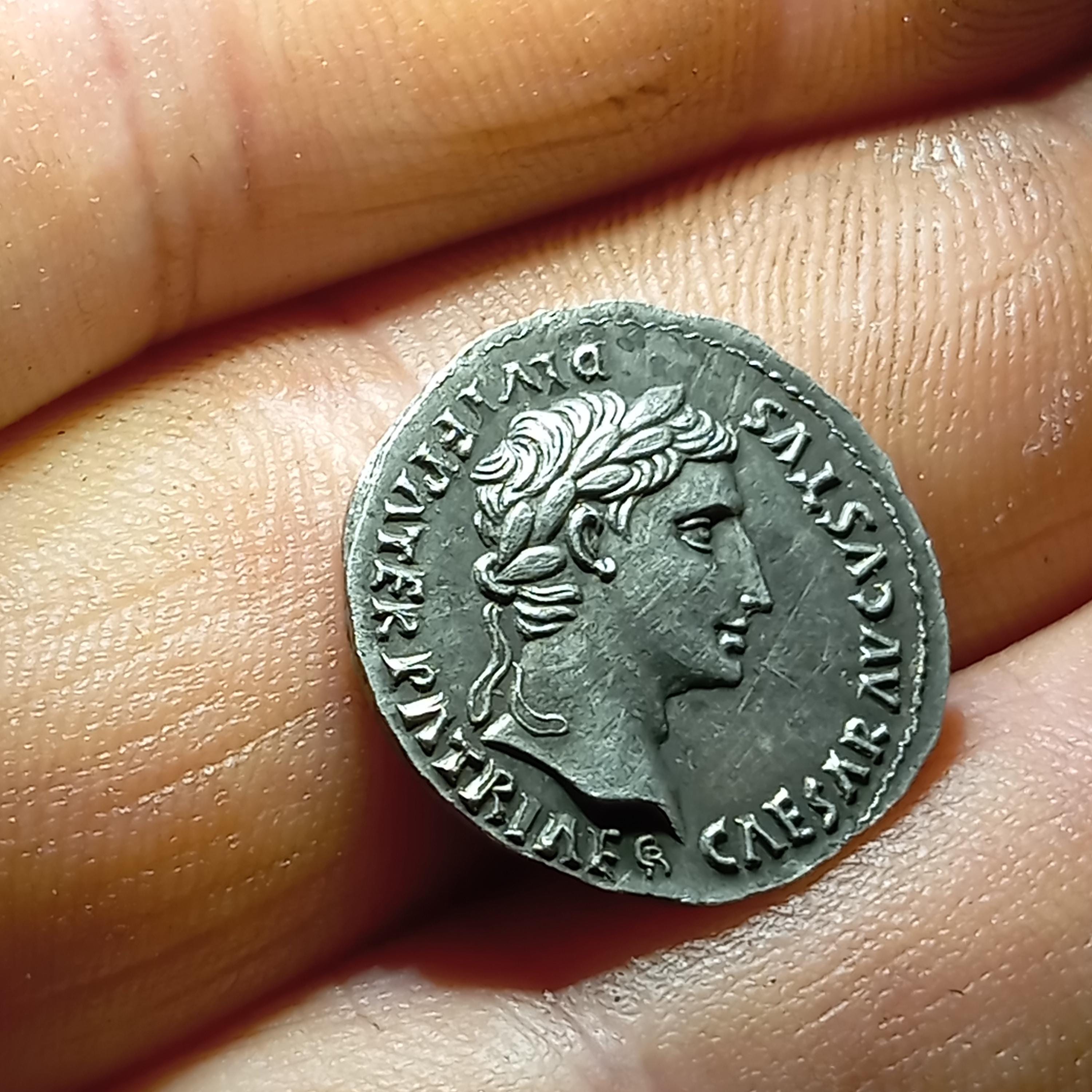 Reproductions of Augustus Coins. CAESAR CAIUS and LUCIUS Denarii Coin ...