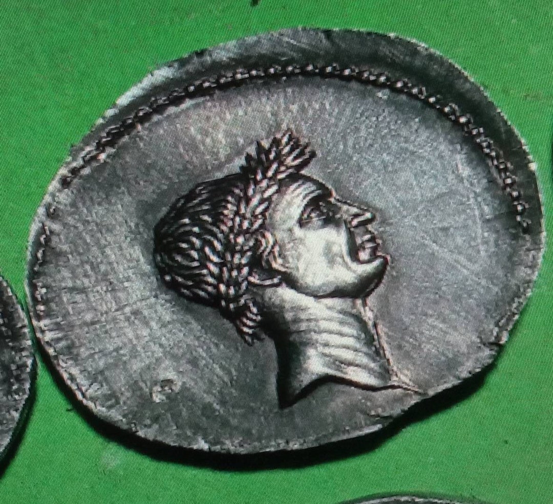 Reproductions of Ancient Coins Jules Caesar Denier Engraving by Hand ...