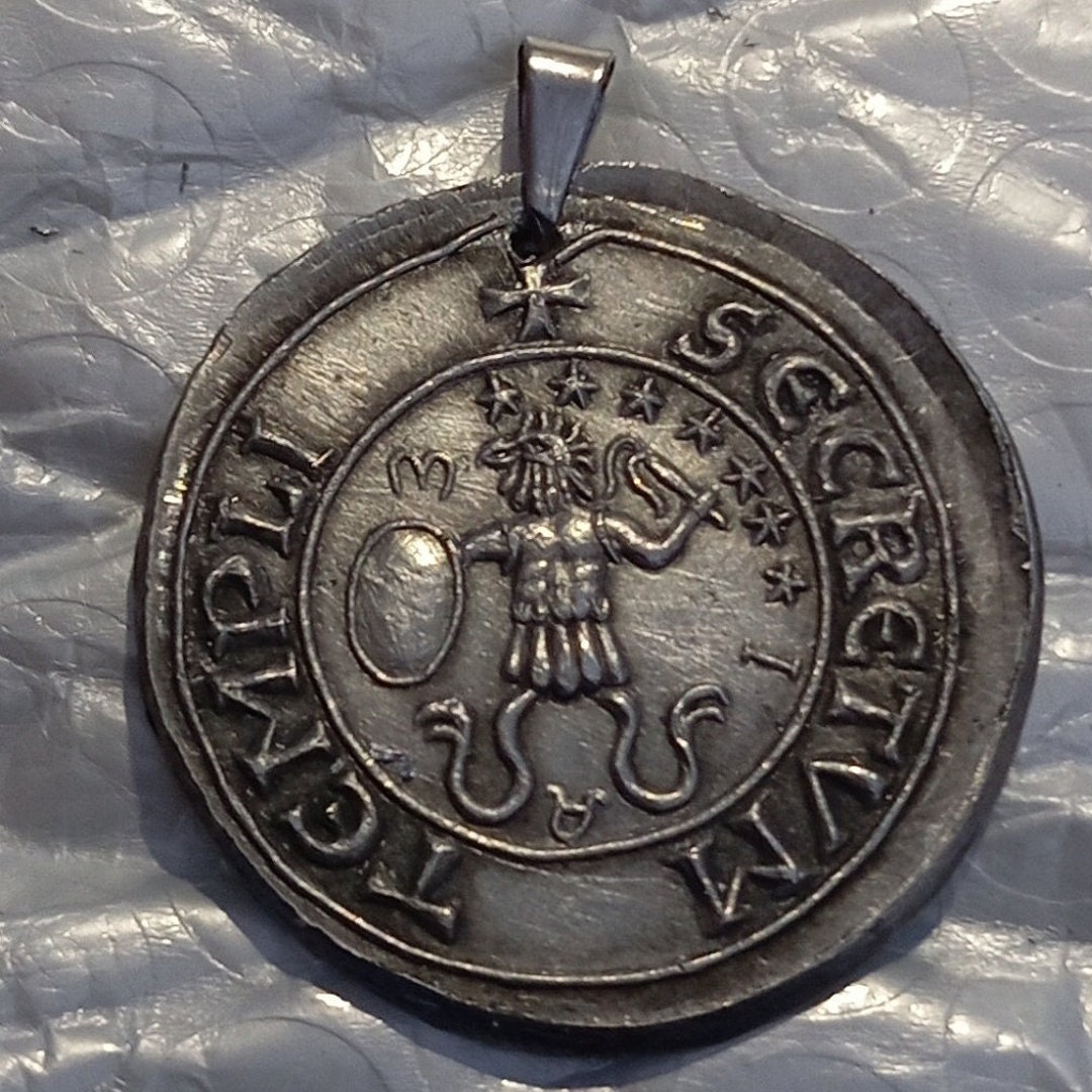 Abraxas Templars Dome of the Rock Knights Templar Masonic Silver Plated ...