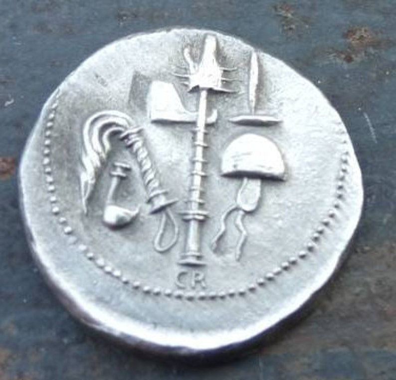 Julius Caesar Elephant Roman Civil War, Ancient Roman Empire Denarius ...