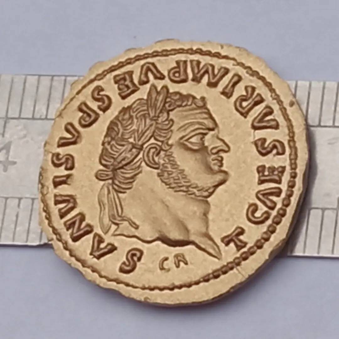 Reproductions of Ancient Coins Aureus Titus Hand Engraving With Chisel ...