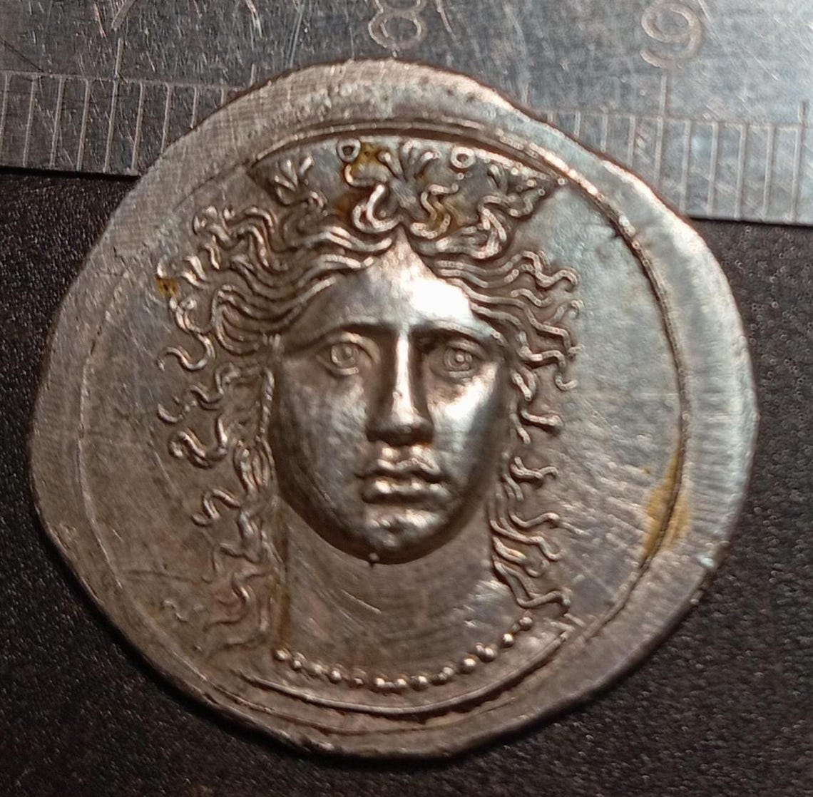 Reproduction. Greek Nomos Stater Coins With Croton Head of Hera ...