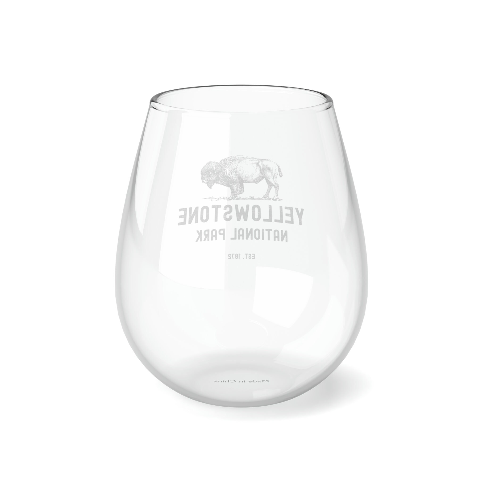 Yellowstone National Park Stemless Wine Glass Etsy