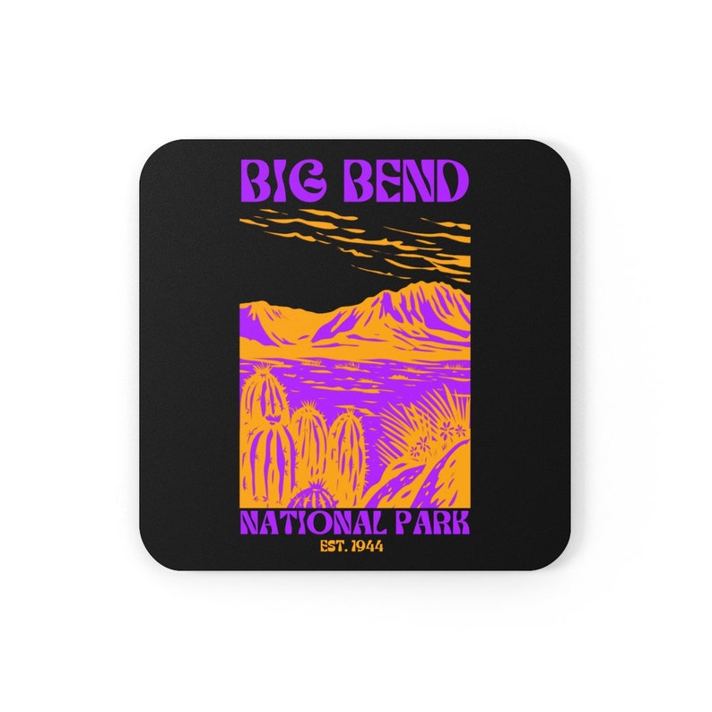 Big Bend National Park Corkwood Coaster Set - Etsy