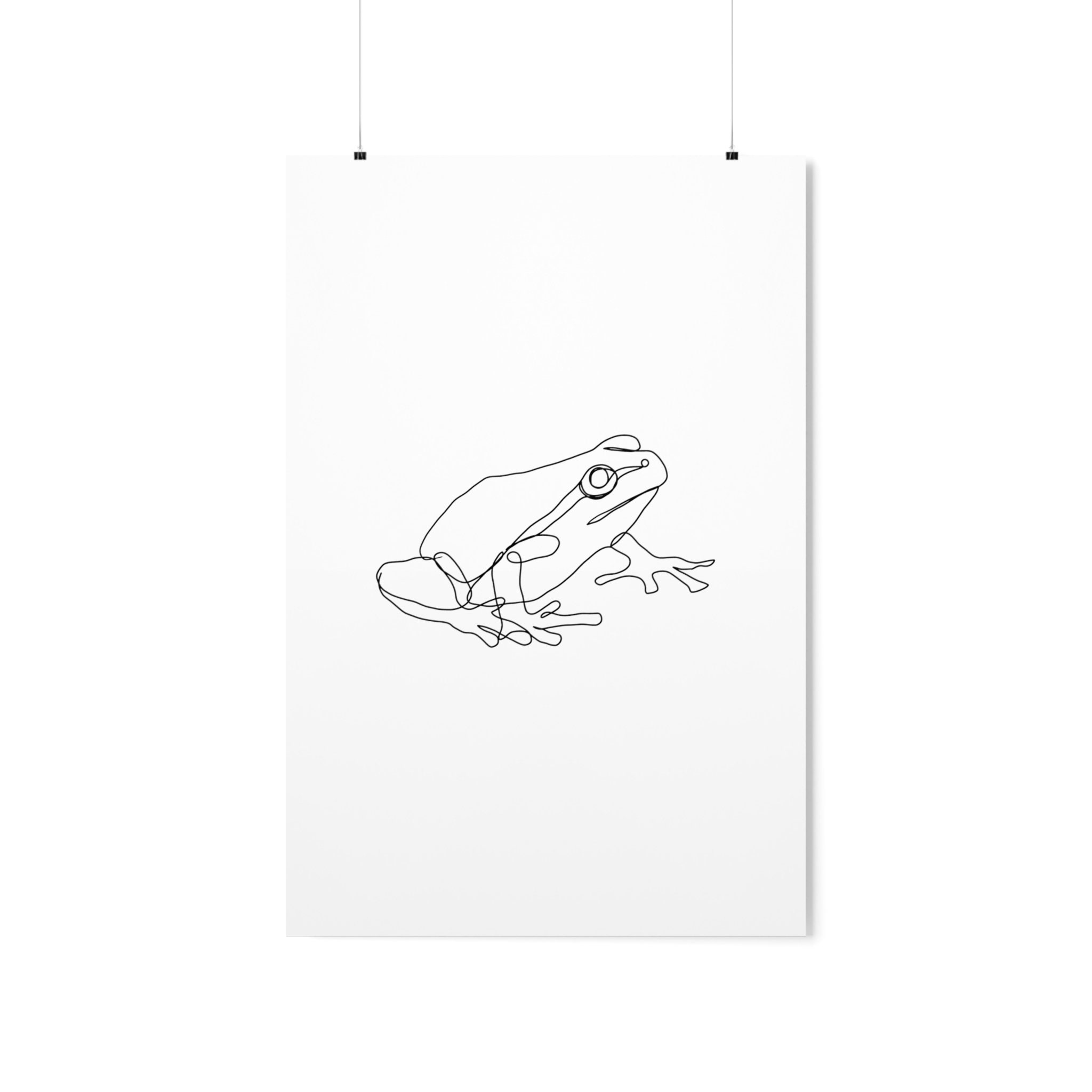 Minimalist One Line Drawing Line Art Frog Fine Wall Art Print - Etsy