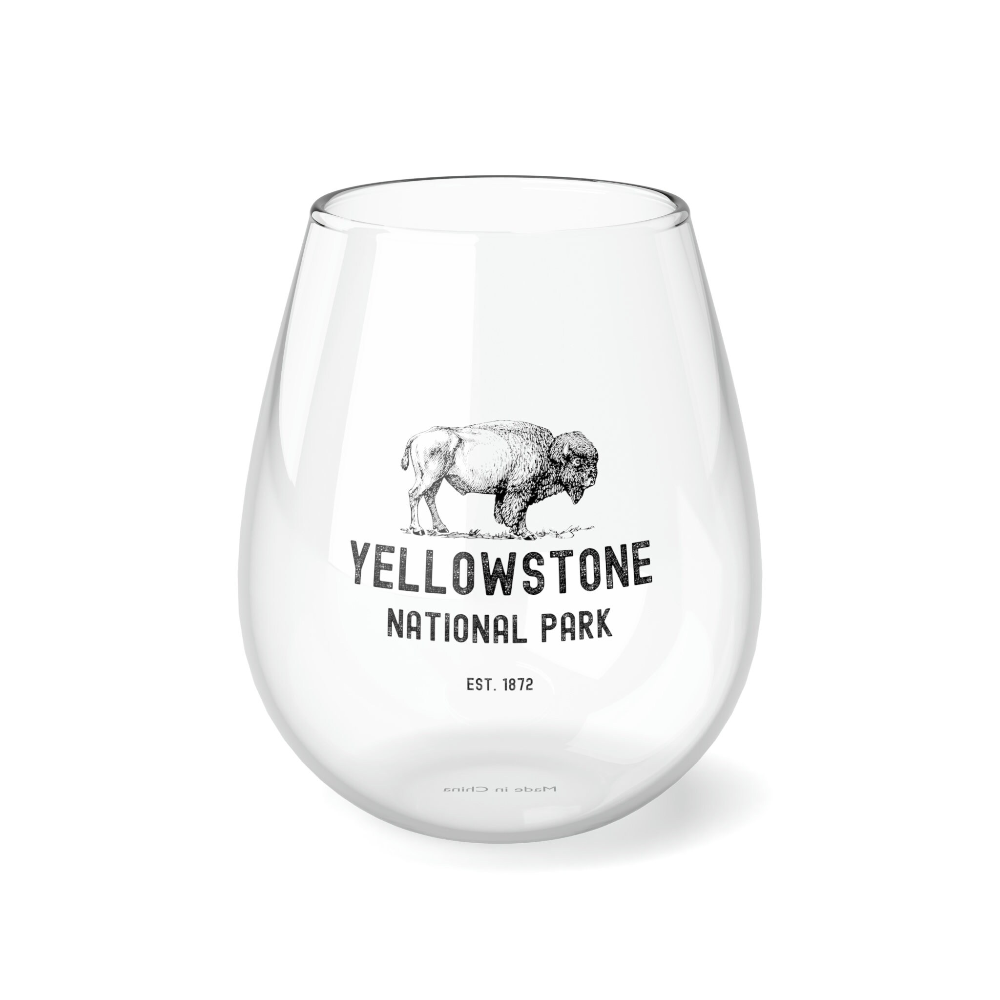 Yellowstone National Park Stemless Wine Glass - Etsy
