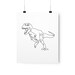 Minimalist One Line Drawing Line Art T-rex Fine Wall Art Print - Etsy