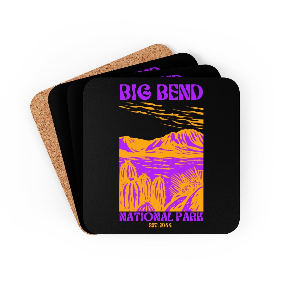 Big Bend National Park Corkwood Coaster Set - Etsy