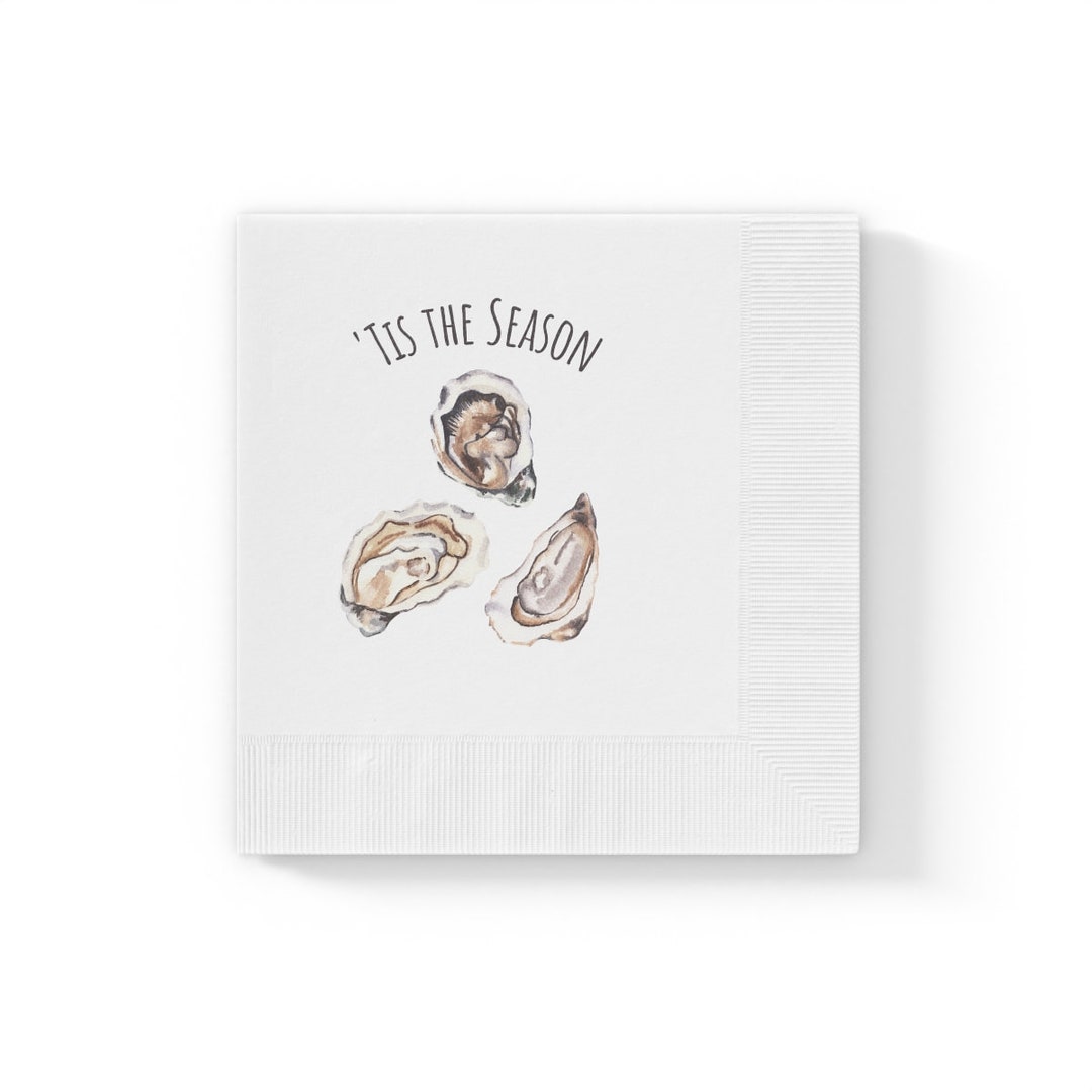 Oyster Roast White Paper Napkins, Oyster Roast Napkins, Oyster Roast ...