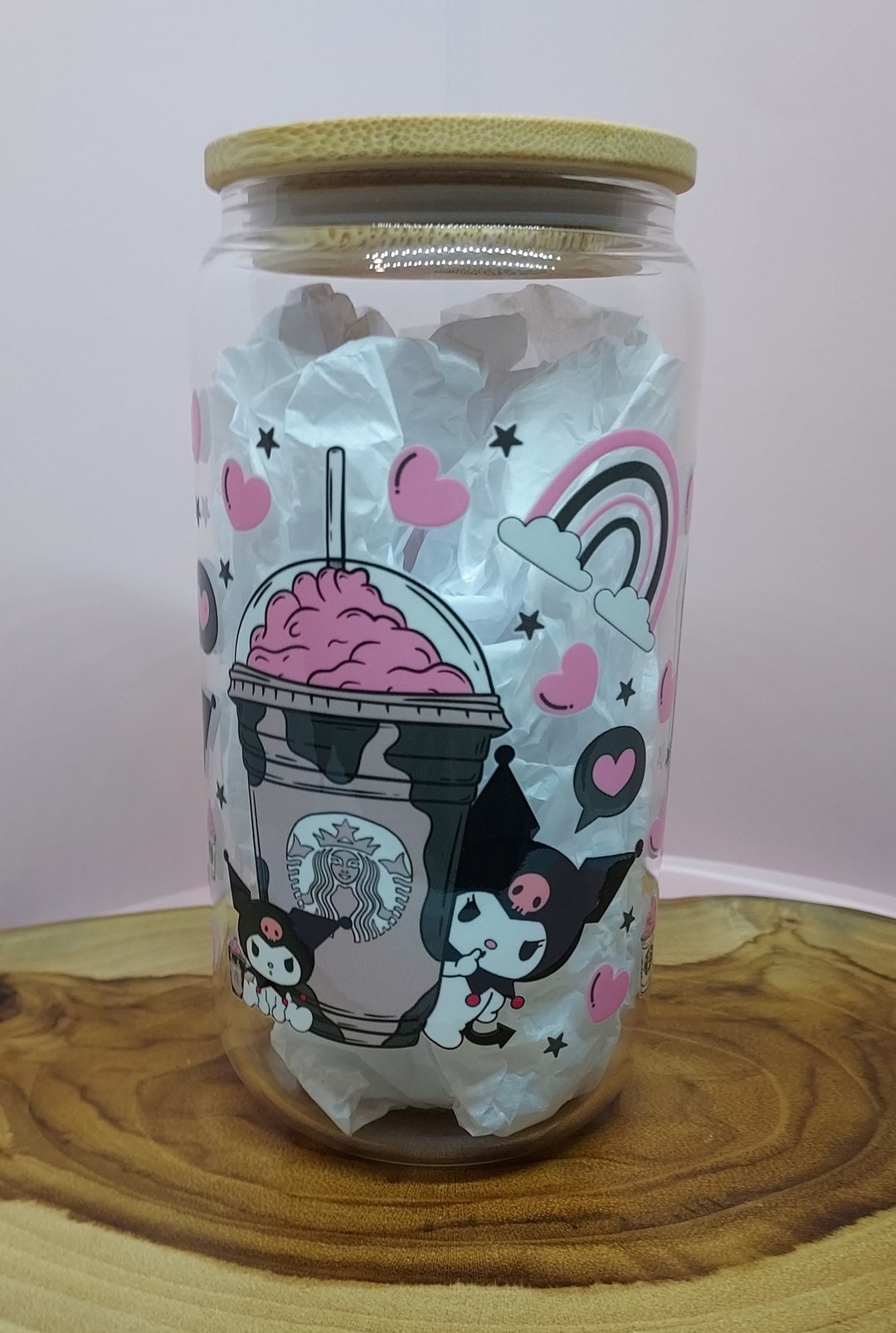 Cute Kawaiii Glass Can - Etsy