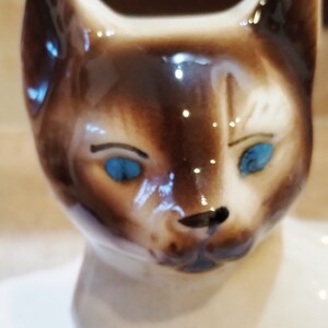 Vintage Ceramic Siamese Cat Made in Brazil - Etsy