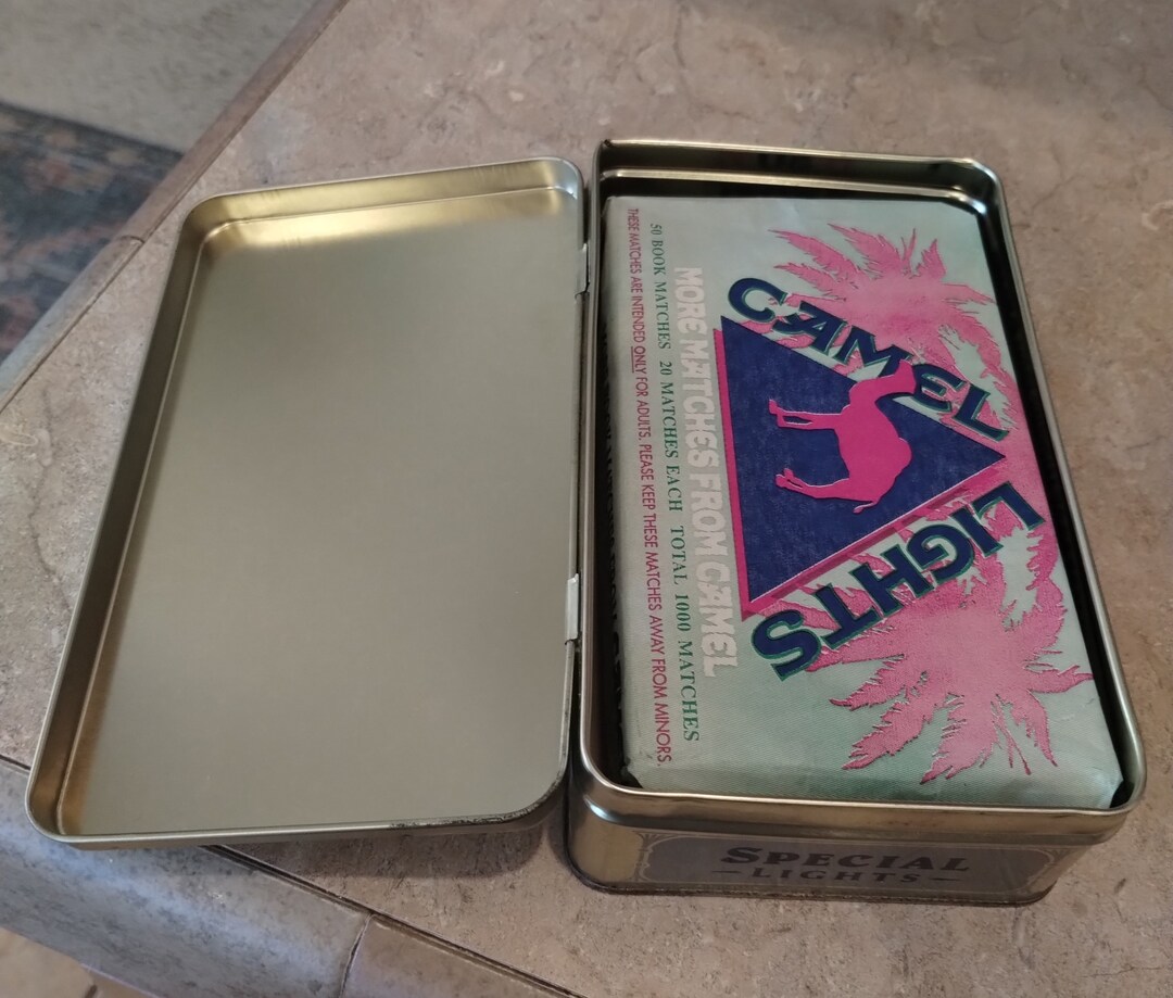 Vintage Camel Tin Match Box With Original Book Matches and Cover. - Etsy