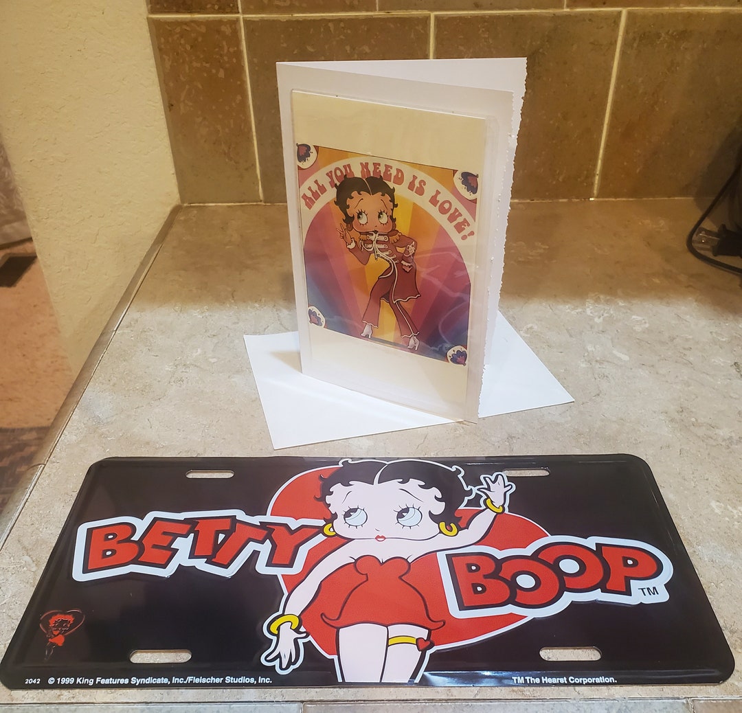 BETTY BOOP License Plate With Betty Boop Card - Etsy