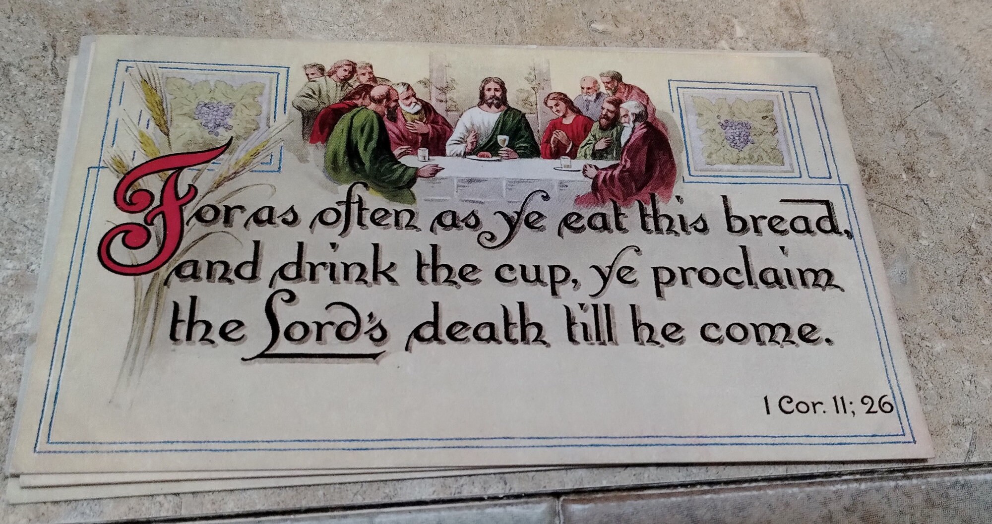 Religilous Antique Postcards With Bible Verses Cards Set of 7 for 35.00 ...