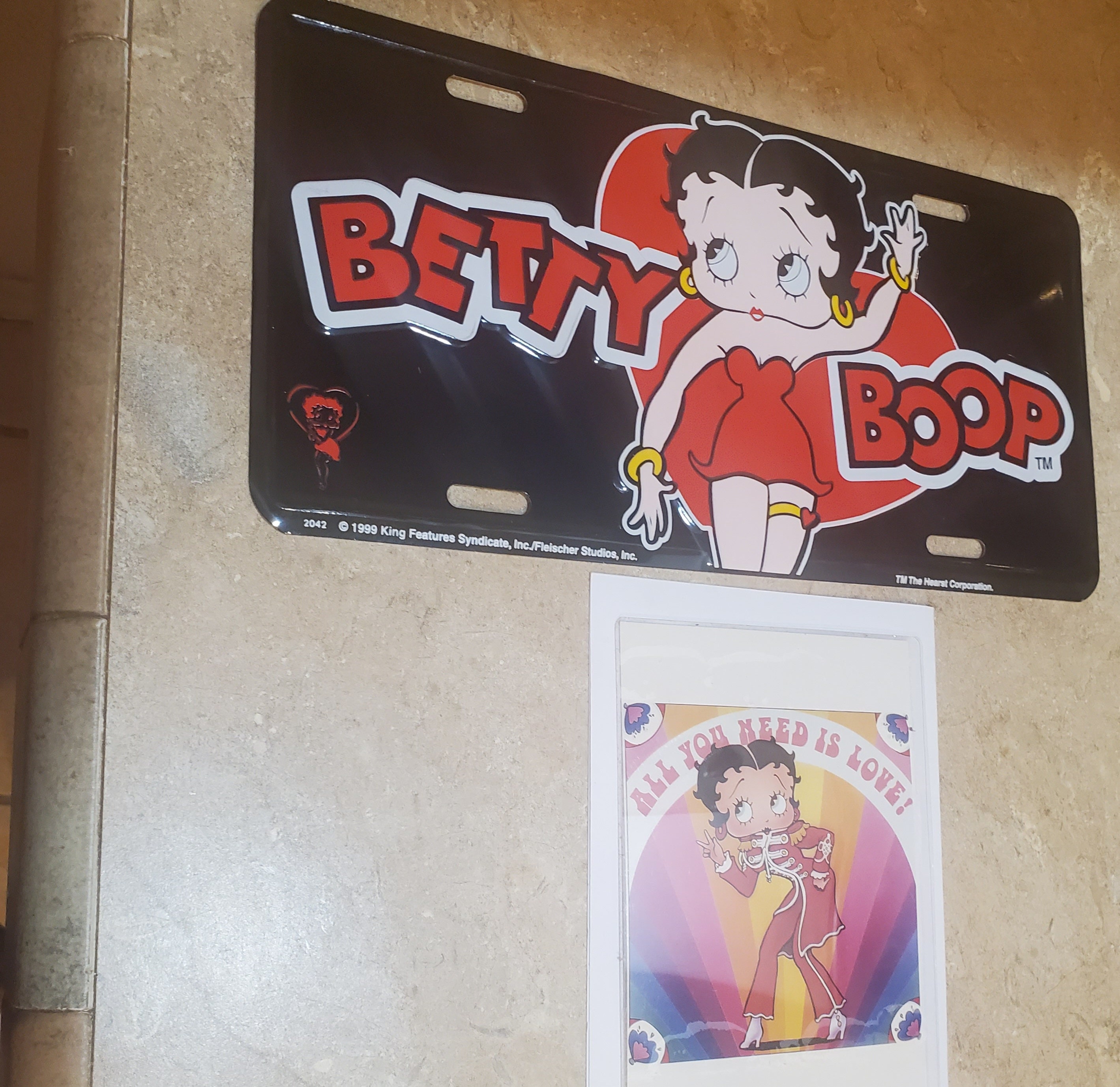 BETTY BOOP License Plate With Betty Boop Card - Etsy