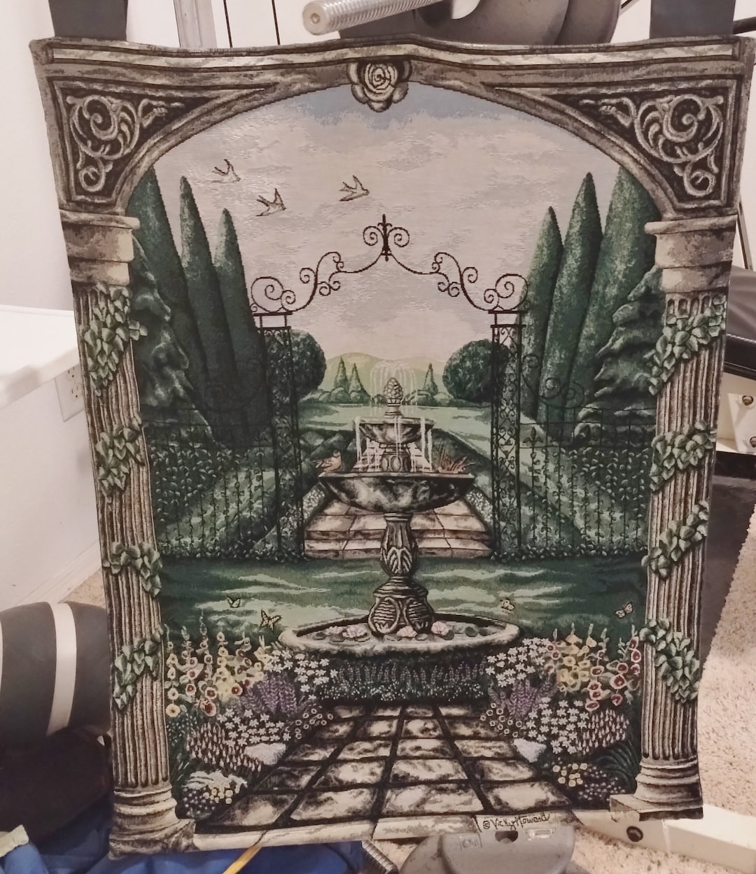 Vintage Vicky Howard Wall Decor European Garden Wall Hanging With Added ...